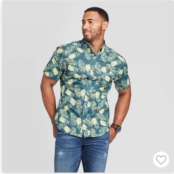 Goodfellow & Co | Shirts | Goodfellow Co Slim Fit Tropical Pineapple ...